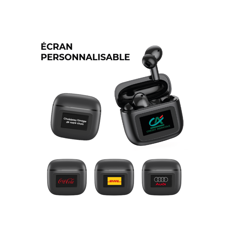 Ecouteurs ANC avec écran de contrôle tactile- KAYFI